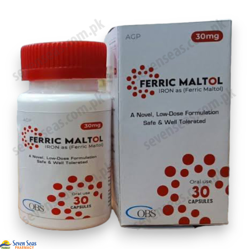 FERRIC MALTOL CAP 30MG (1X30) - Seven Seas Pharmacy - Pakistan Online ...
